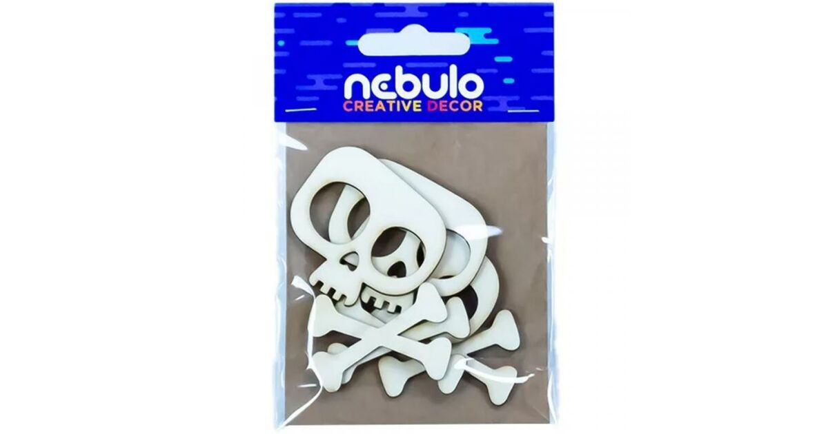 Karton dekoráció NEBULO koponyák 6 db/csomag | Pepita.hu