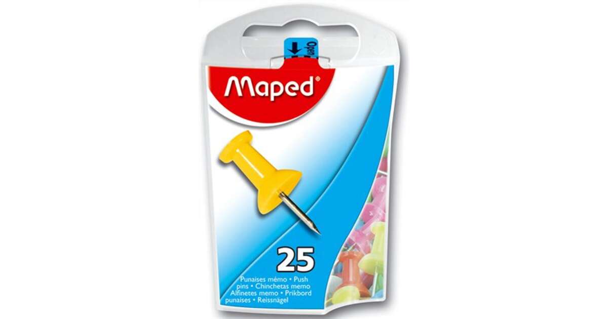Map needle, 10 mm, MAPED, mixed colours - 25 pcs/blank | Pepita.com