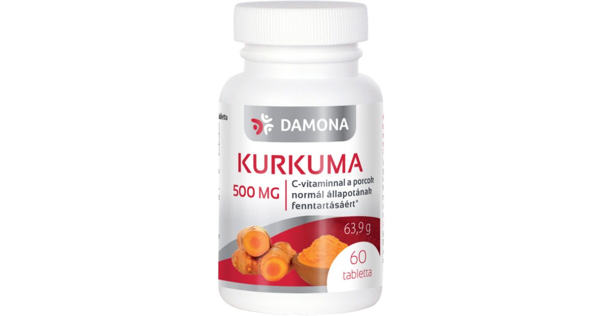 Damona kurkuma tabletta 500mg 60 db | Pepita.hu
