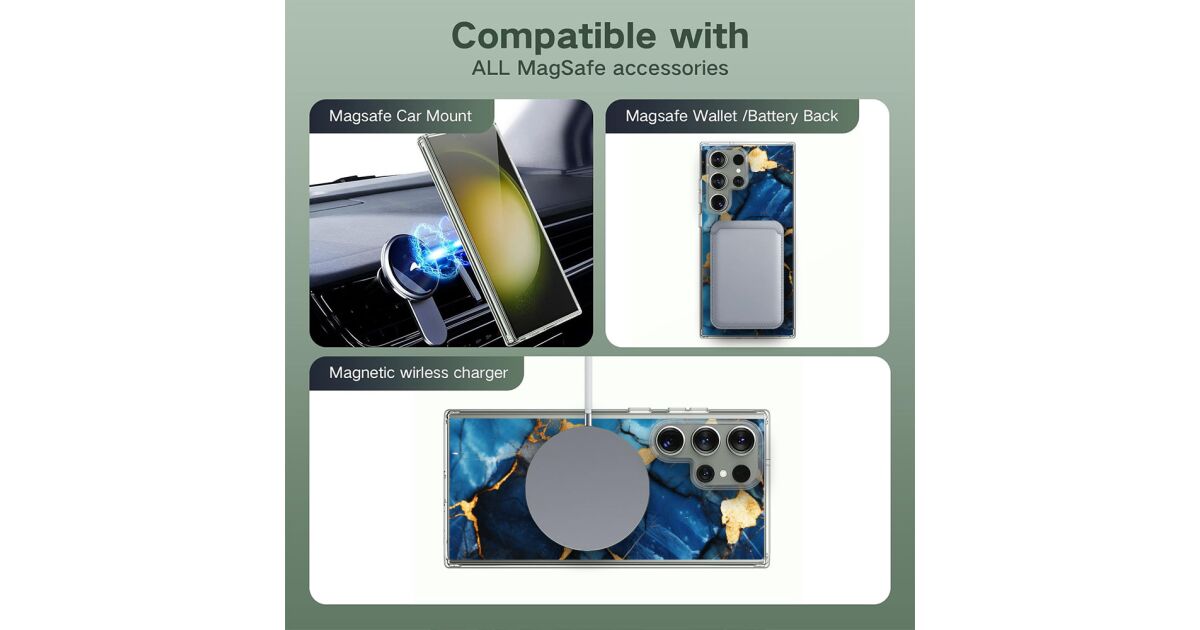 Samsung Galaxy S25 Ultra tok, mágneses rögzítés, MagSafe, Neons és ...