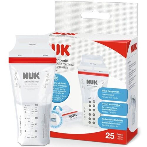 Pungi de stocare lapte matern Nuk, 180 ml/buc, 25 buc | Pepita.com
