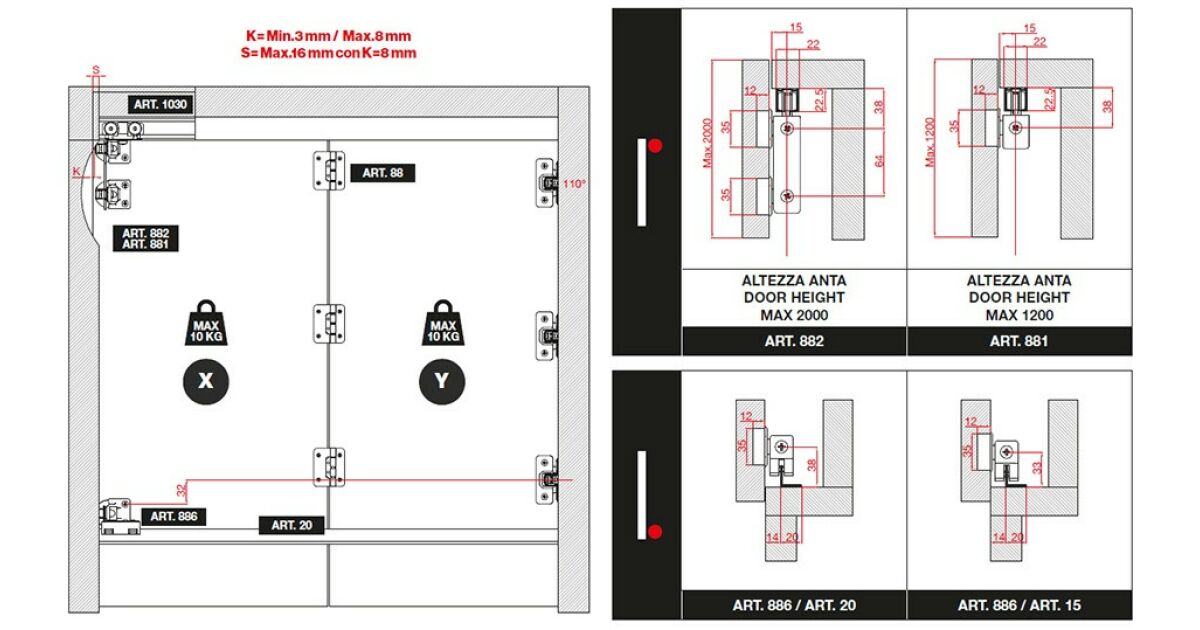 TERNO alsó görgő harmonikaajtóra 886 | Pepita.hu