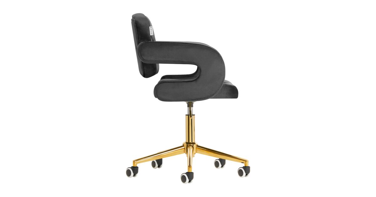 Scaun rulant din catifea gri | Pepita.com