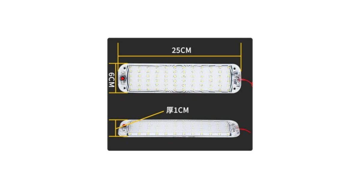 LED lámpa 12-24V 25CM, 72 SMD belső világítás kisteherautók, teherautók ...