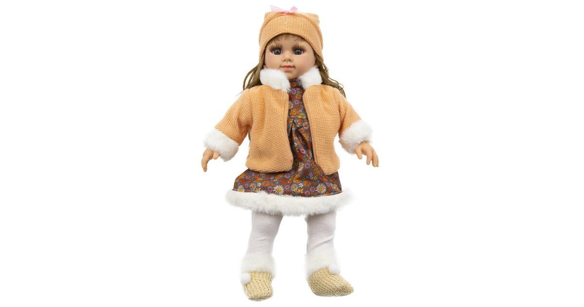 Magyarul éneklő, barna hajú játék baba - sapkában, kabátban | Pepita.hu