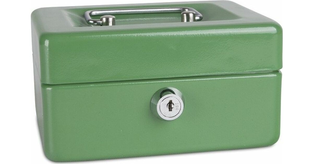 Money box, 15,2x11,5x8 cm, DONAU, green | Pepita.com