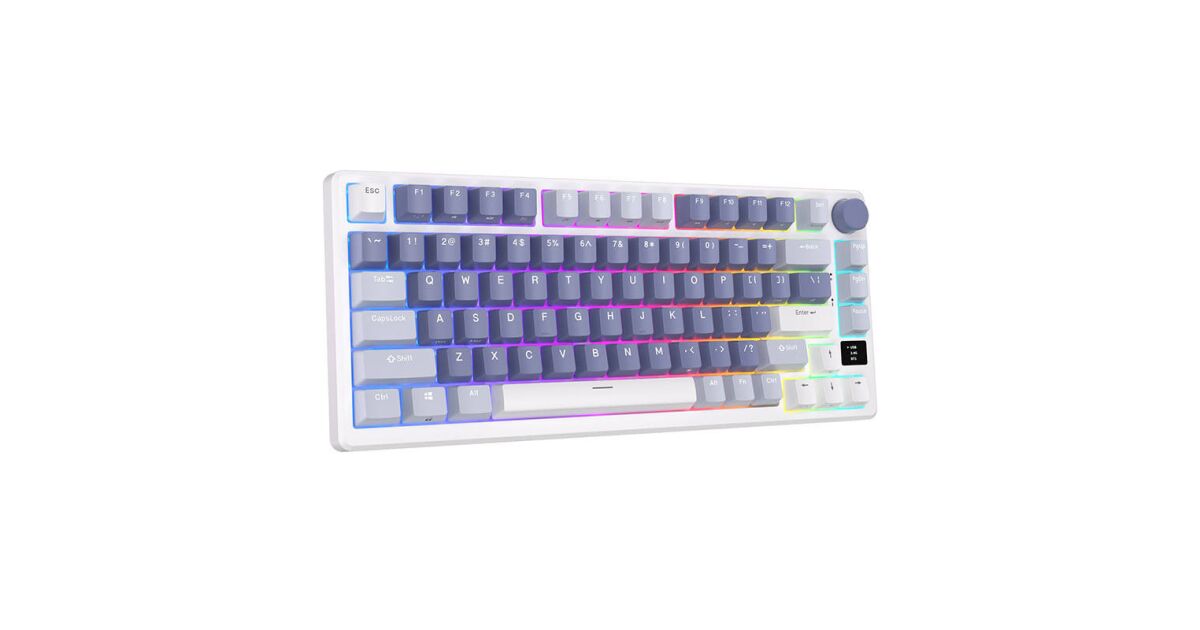 Mechanical keyboard Royal Kludge RKM75 RGB, Silver switch (blue ...