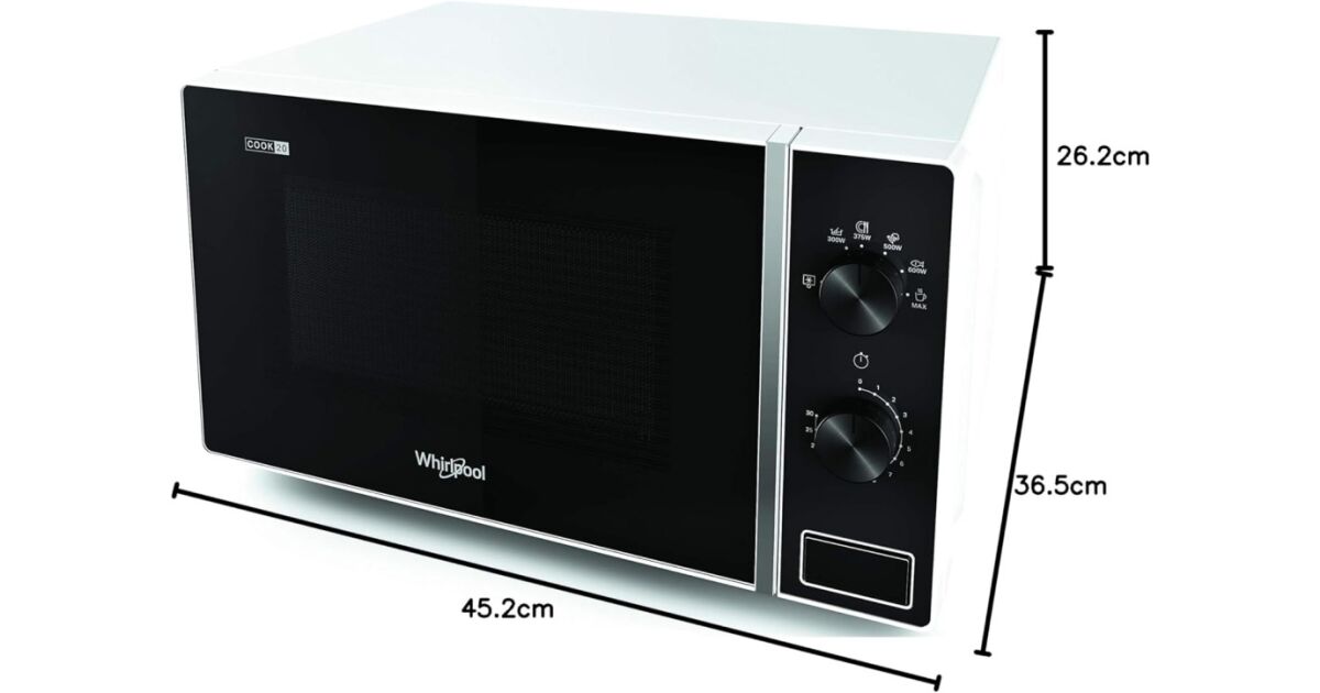 Whirlpool Cook 20 MWP 101 W Mikrohullámú Sütő, 20L, Fekete | Pepita.hu