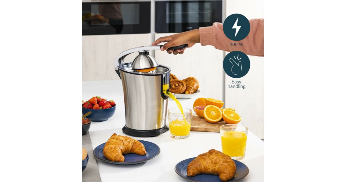 Princess Master Juicer Pro 300W Citrusprés Nemesacél | Pepita.hu