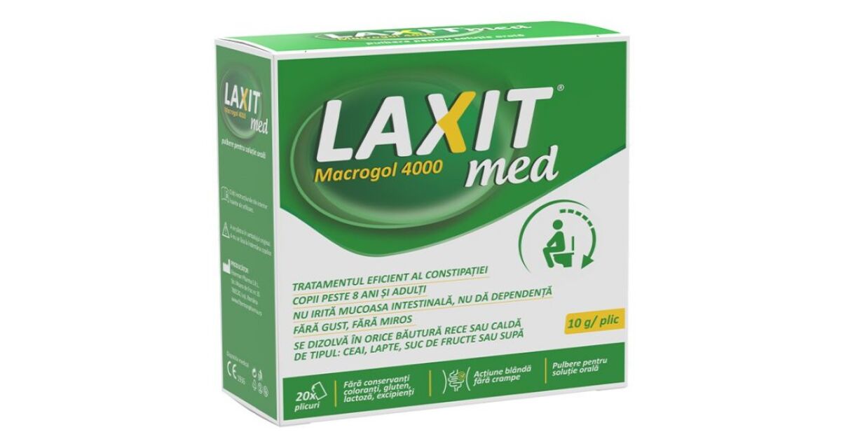 Laxit Med, Macrogol 4000, 10 mg/zsák 20 tasak, Fiterman Pharma | Pepita.hu