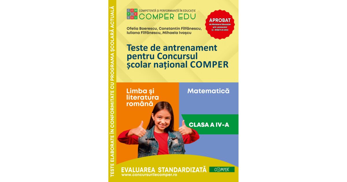 Teste de antrenament pentru Concursul scolar national COMPER - Limba si ...