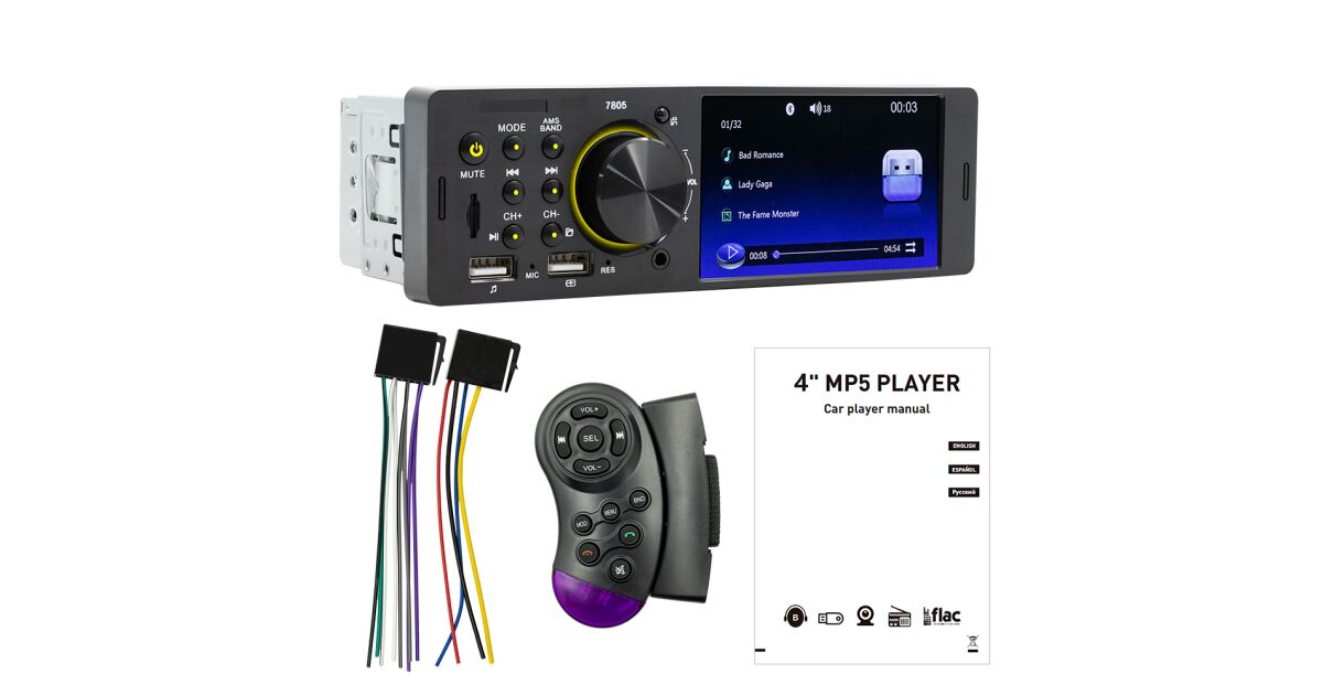 ILIKE 4,1 autós MP5 lejátszó, 1DIN, USB, Bluetooth, FM rádió | Pepita.hu
