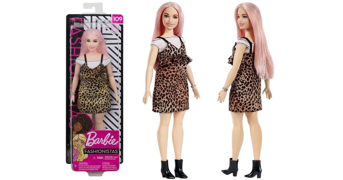 Leopardie šaty pre bábiku Barbie Fashionistas #3160 | Pepita.com