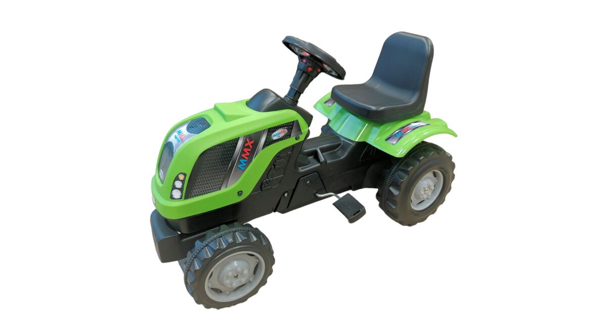 Pedálos traktor pótkocsival, hatalmas nagy traktor gyerekeknek, lovagló ...