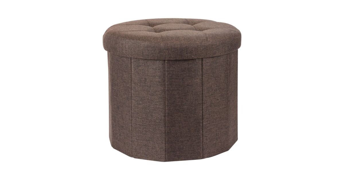 Taburet pliabil rotund cu spațiu de depozitare - Storage Solutions ...