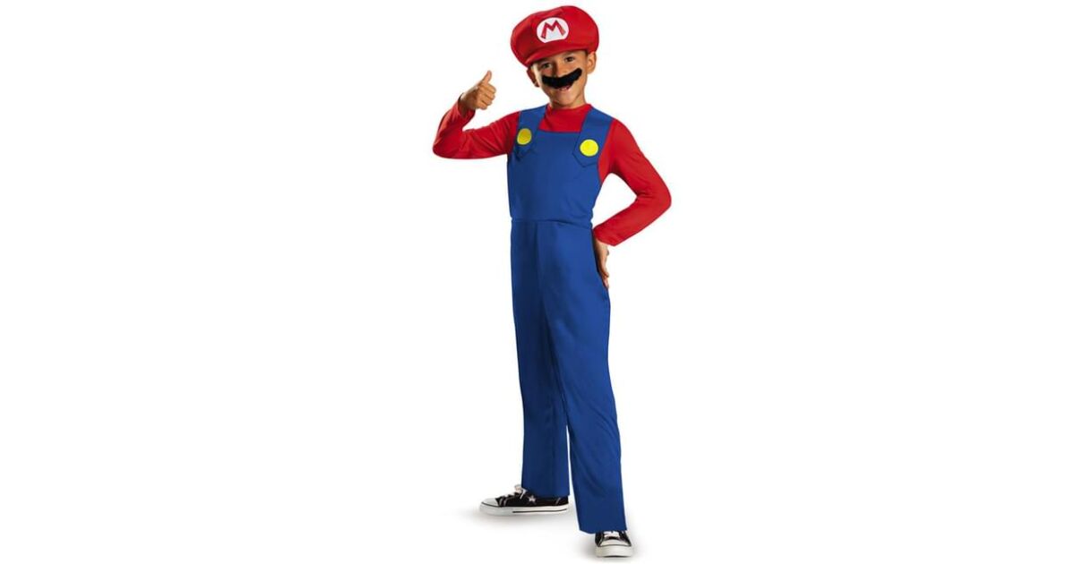 Costum de carnaval Super Mario clasic Mario Bros pentru copii - marimea ...