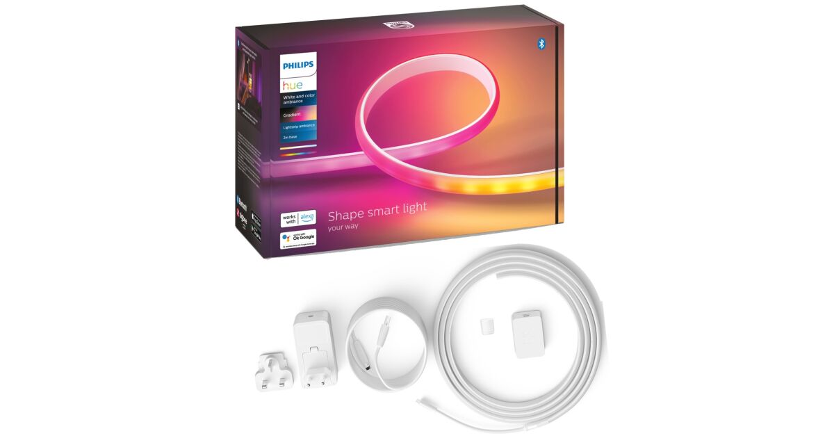 Banda LED RGB inteligenta Philips Hue Gradient Lightstrip, Bluetooth ...