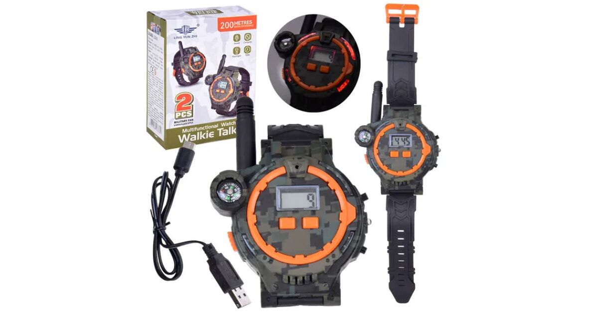 Gyerek walkie talkie óra szett 200m hatótávval és iránytűvel | Pepita.hu