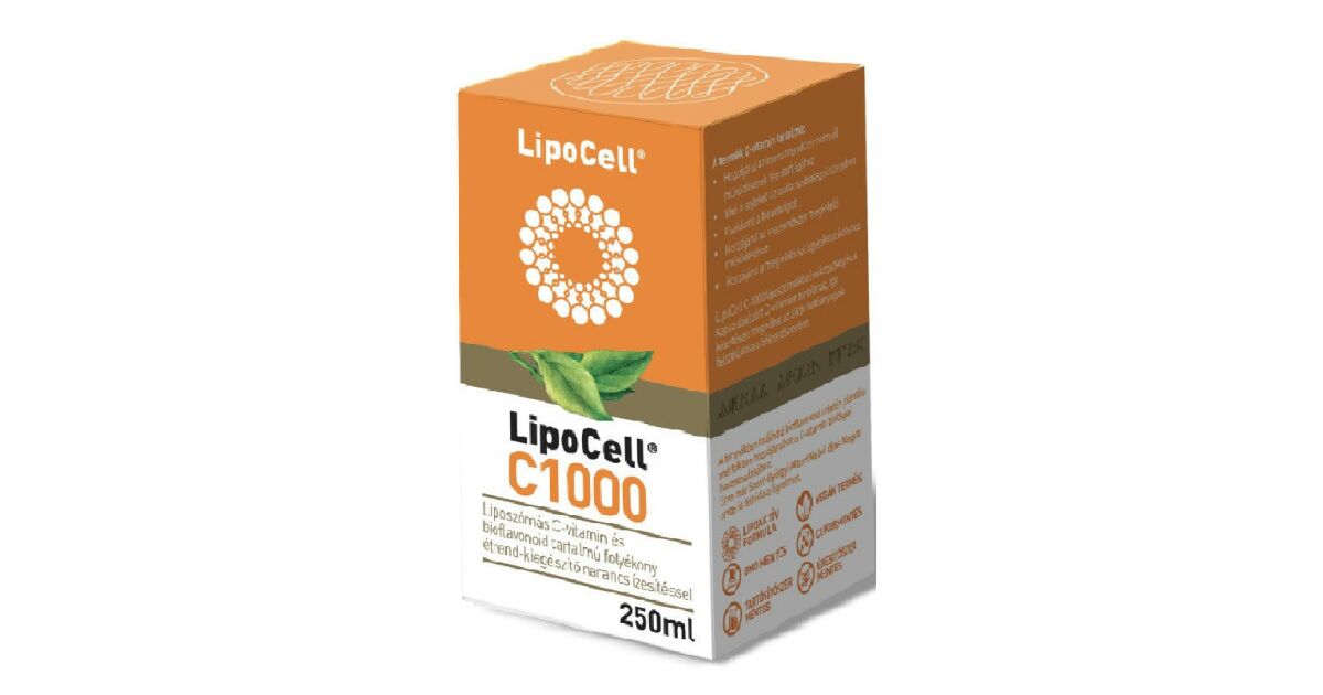 Lipocell c1000 liposzómás c-vitamin és bioflavonoid tartalmú folyékony ...