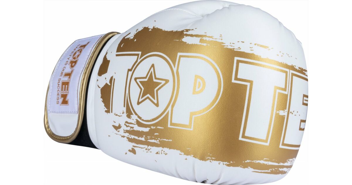 Manusi de box „Power Ink Star Golden” - Alb -Gold, 10 oz | Pepita.com