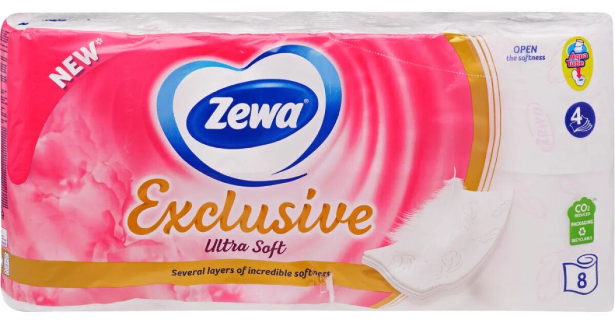 Zewa Exclusive Wc Papír 8 Tekercs 4 rtg. Ultra Soft | Pepita.hu