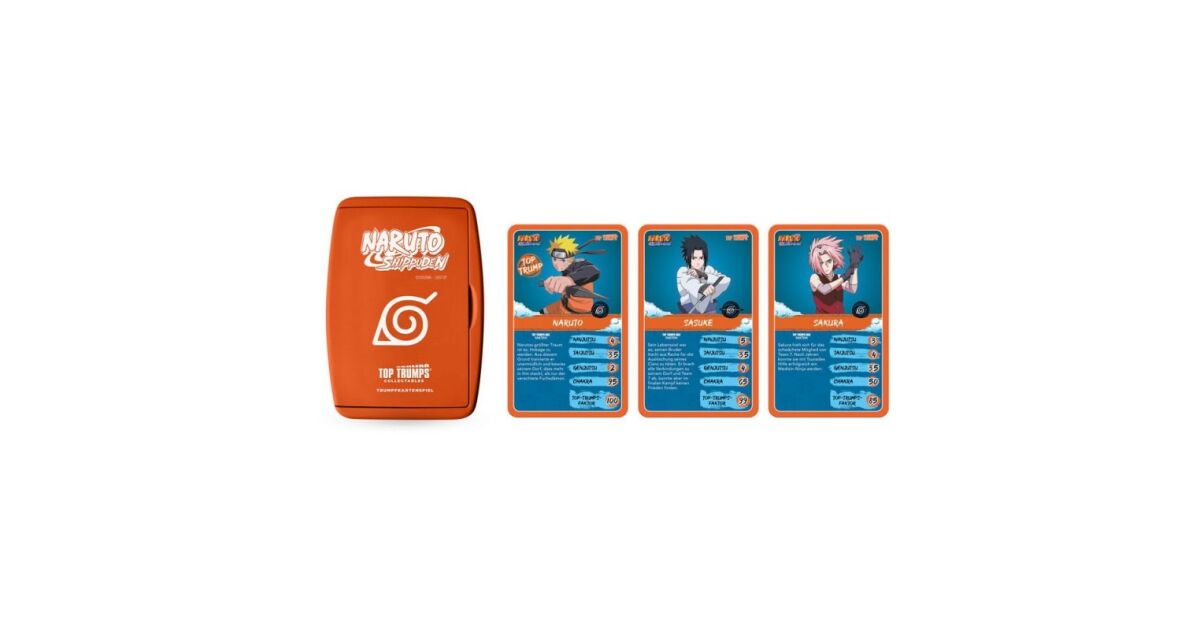 Naruto Shippuden gyűjthető kártyajáték Top Trumps kvíz Anime gyűjthető ...