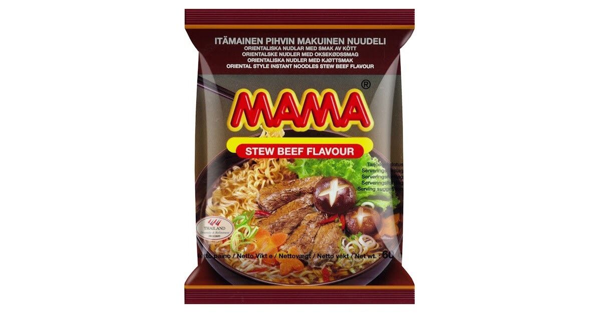 MAMA Instant Noodles Stew Beef pirított marha ízű instant leves 60g ...
