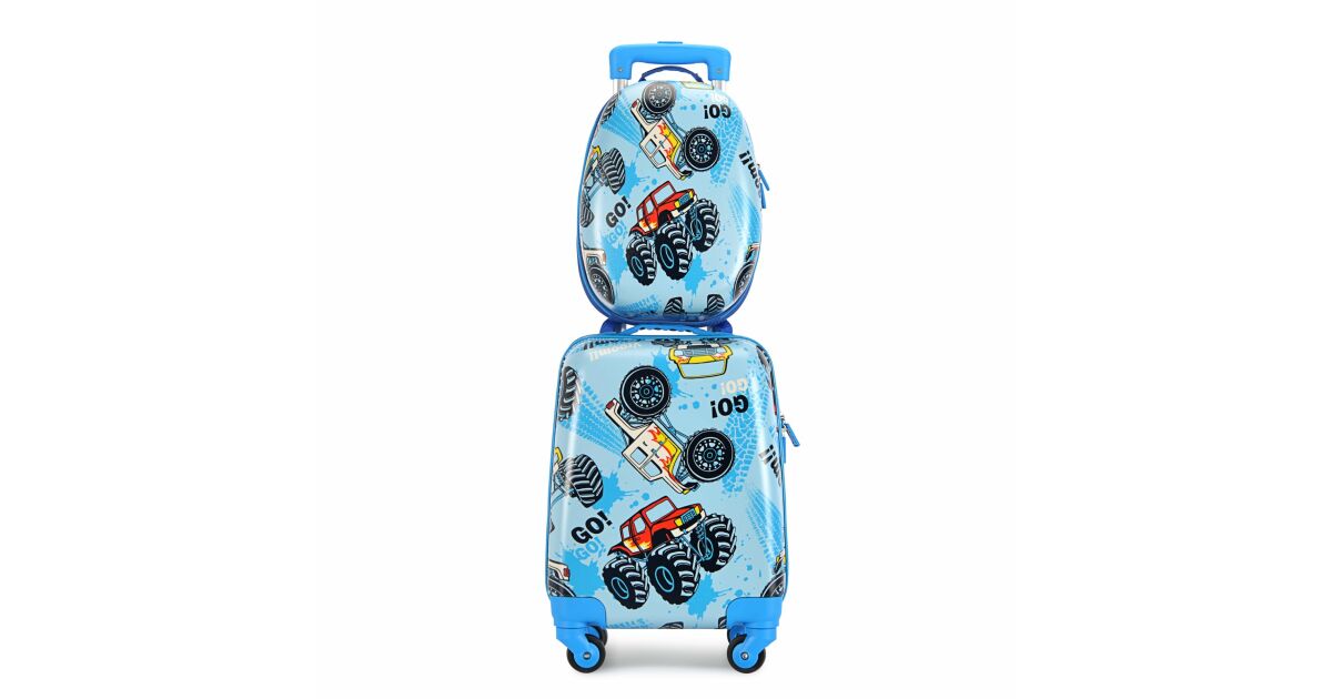 Set Valiza Copii MonsterTruck (rucsac+valiză) | BONTOUR | Pepita.com