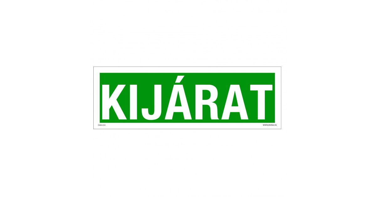 Kijárat Utánvilágító műanyag tábla 300x100 mm | Pepita.hu