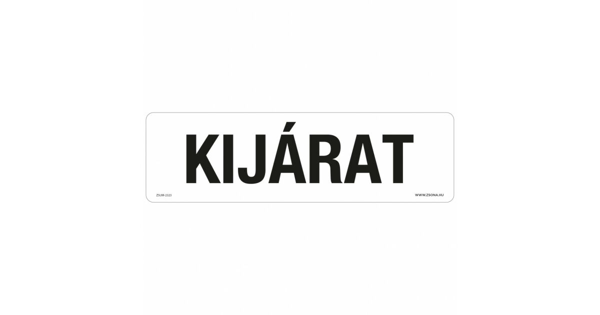 Kijárat Műanyag tábla 250x80 mm v1 | Pepita.hu