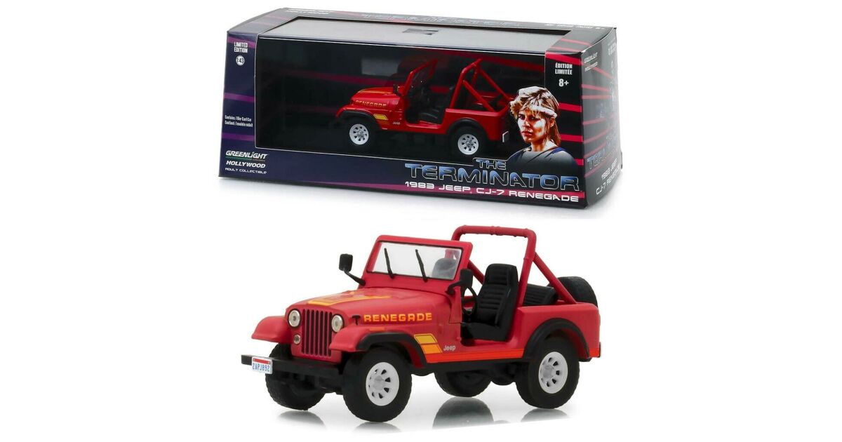 1983 Sarah Conner's Jeep CJ-7 Renegade The Terminator piros modellautó ...