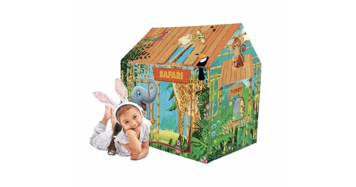 Cort de camera pentru copii, model gradina zoologica, 3 ani+ ...