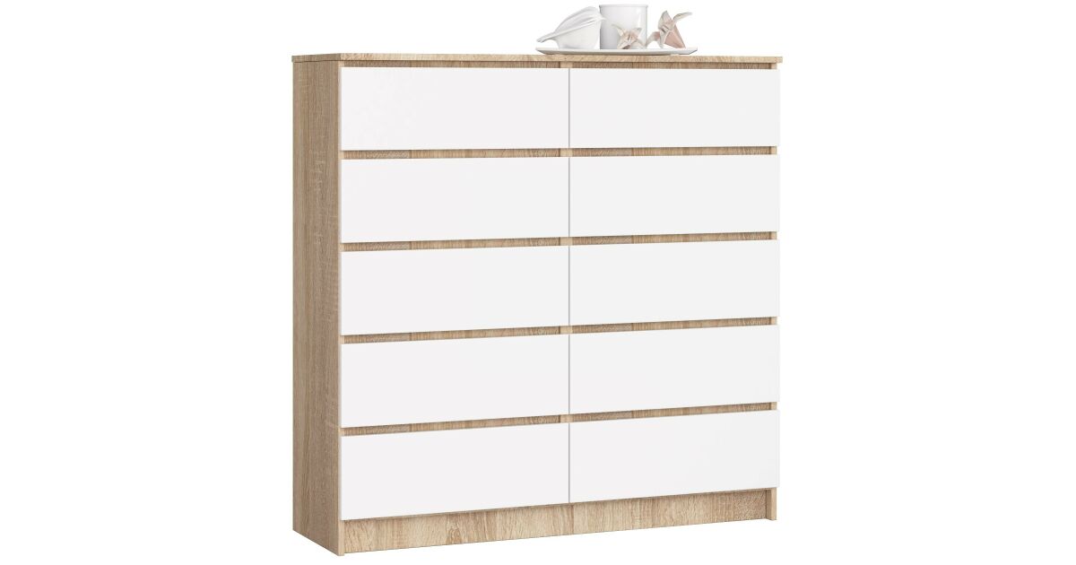 Akord Furniture Factory CLP Stojący Komód - 10 Fiókos, 120cm Széles ...
