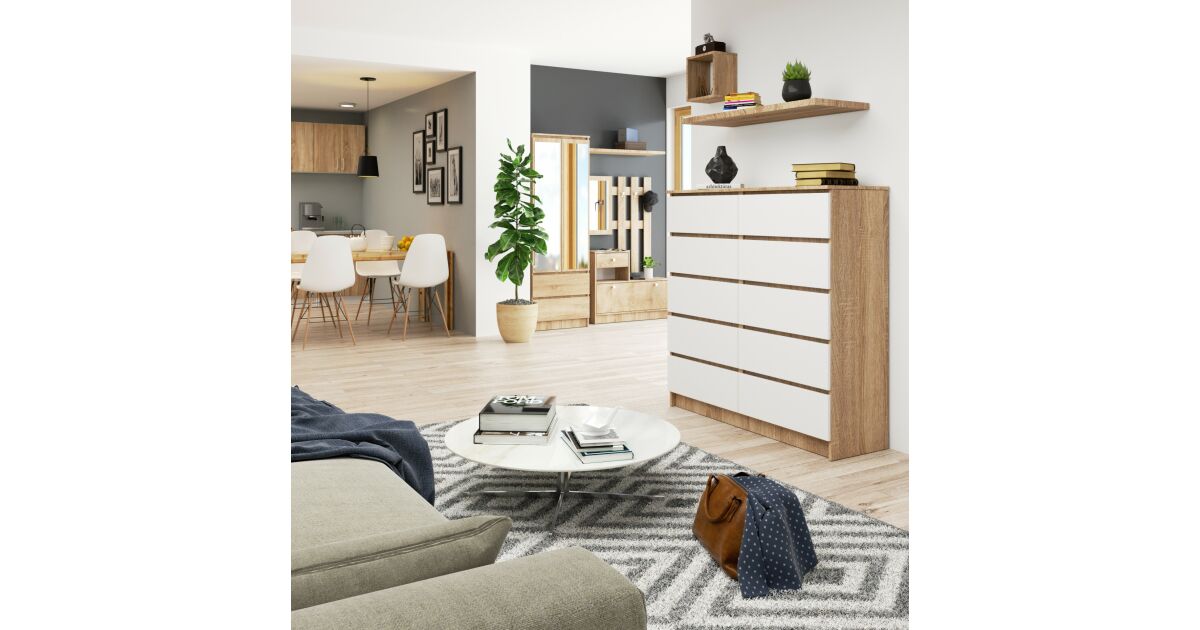 Akord Furniture Factory CLP Stojący Komód - 10 Fiókos, 120cm Széles ...