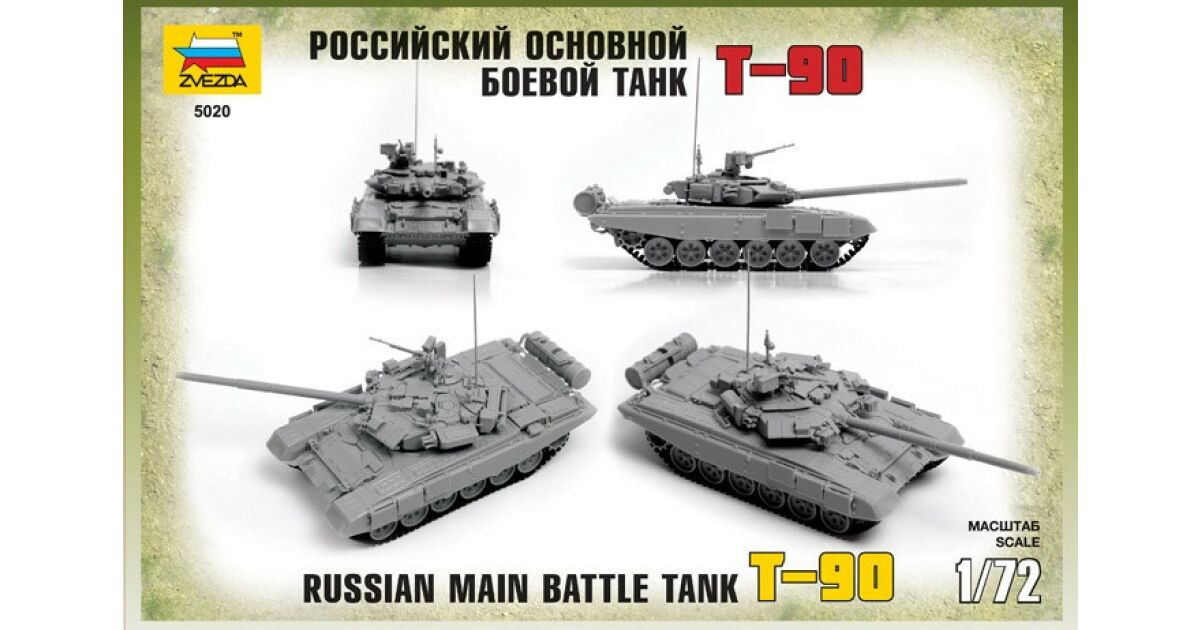 Zvezda Russian Main Battle Tank T-90 1:72 makett harcjármű (5020 ...