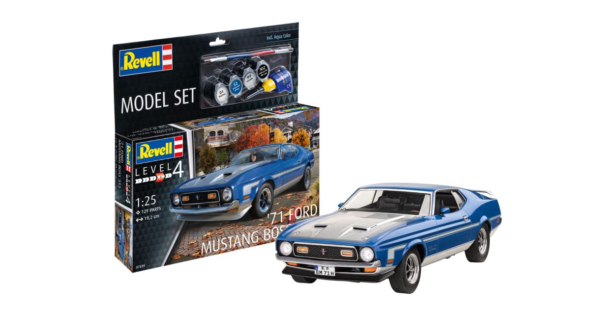 Revell Model Set 71 Mustang Boss 351 1:25 makett autó (67699) | Pepita.hu
