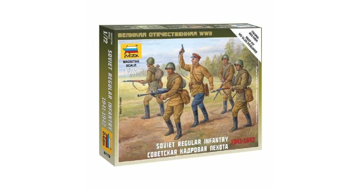 Zvezda Soviet Regular Infantry /1941-42/ makett figura 1:72 (6179 ...