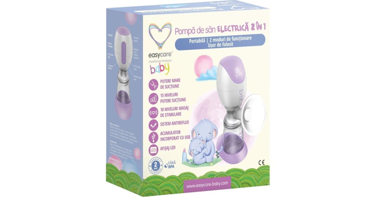 Pompa de san electrica 2in1 EasyCare Baby, Portabila, | Pepita.com
