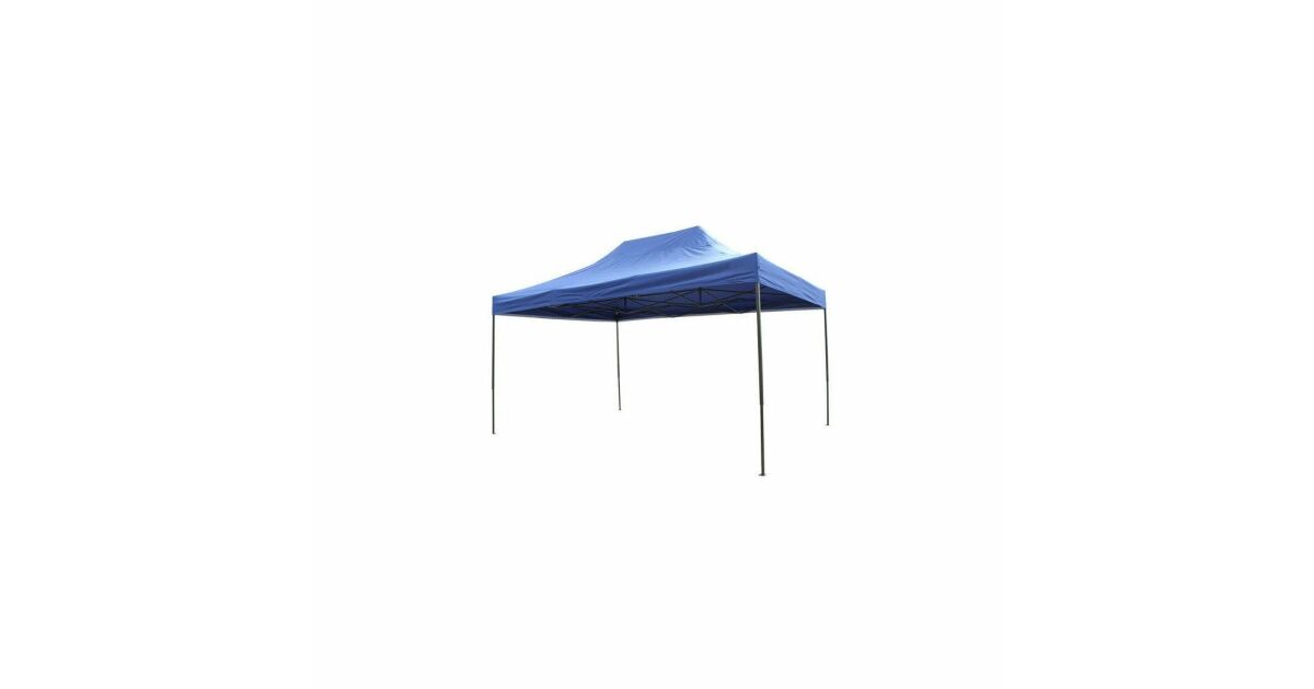 Cort Pavilion 3x4.5m Albastru Pliabil Cadru Metal pentru Curte, Gradina ...