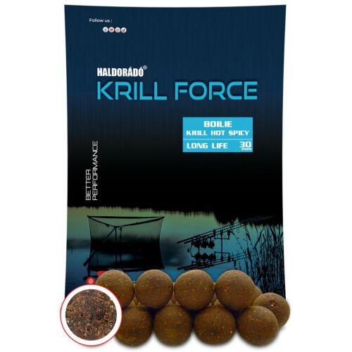 Haldorádó KRILL FORCE Boilie Viață Lungă 30 mm - Krill Picant Iute ...