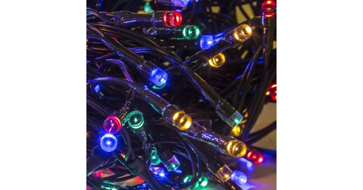 Led fényfüzér , kültéri , napelemes , 300 LED , 30 m , színes , IP44 ...