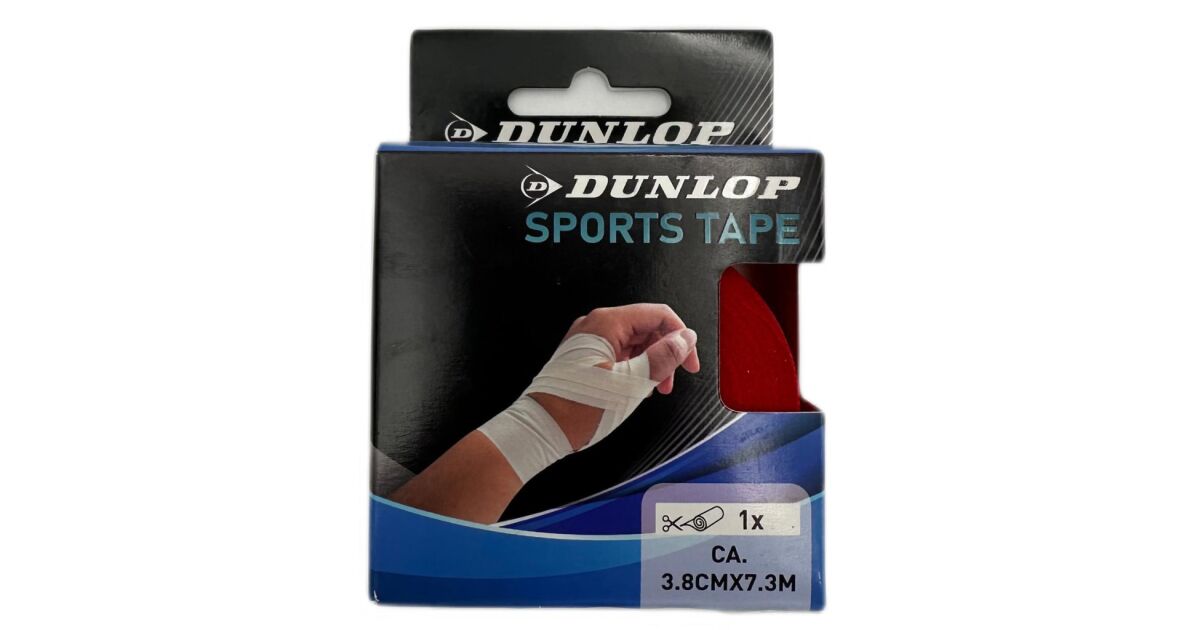 Dunlop Sport Tape - kineziológiai szalag (7,3m x 3,8cm), piros | Pepita.hu