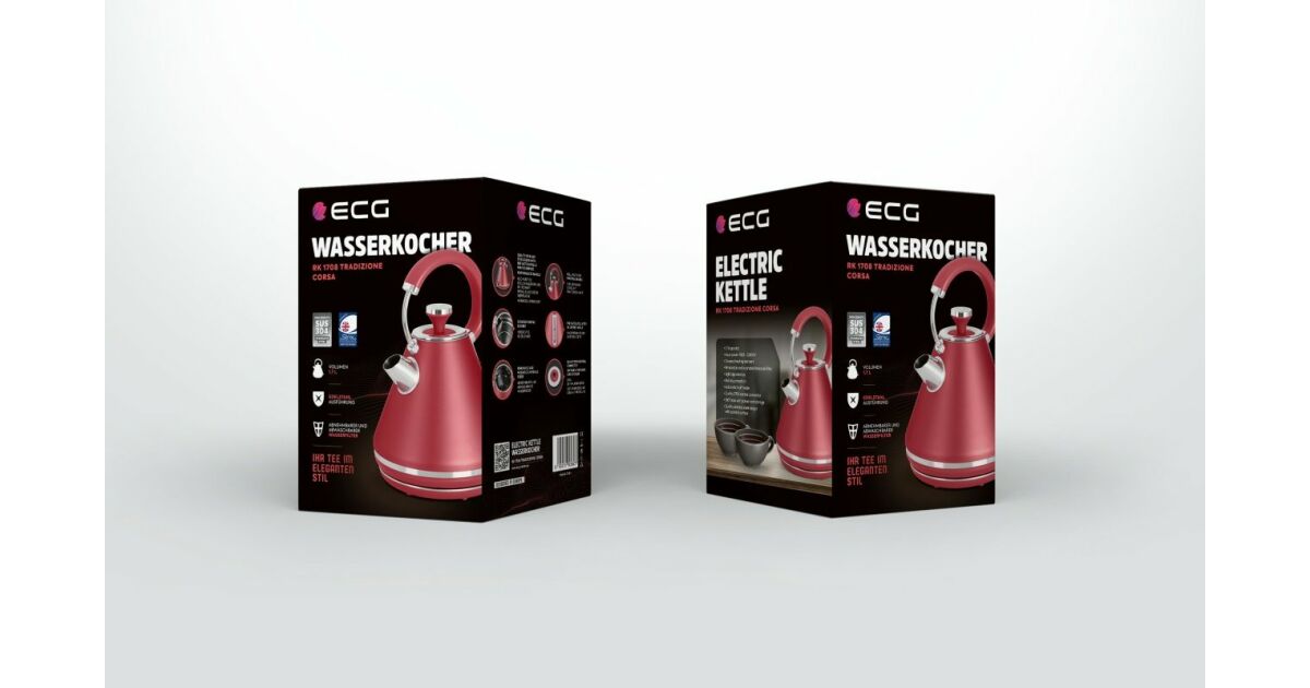 ECG RK 1708 Tradizione Corsa elektromos vízforraló, 2200 W, 1.7 liter ...