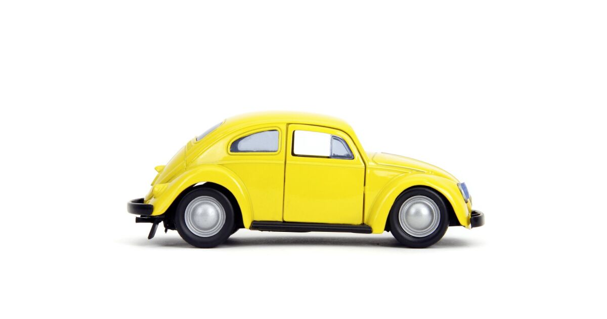 JADA TRANSFORMERS Metal Car BUMBLEBEE VOLKSWAGEN BEETLE Scale 1:32 ...