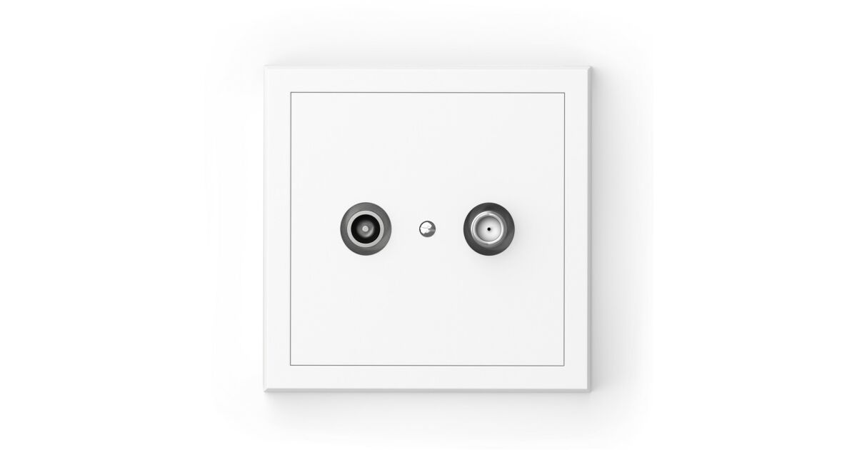 Commel Steckdose TV SAT Einbau weiß | Pepita.com