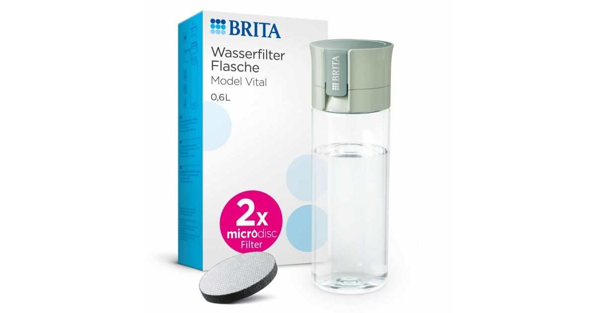 Sticla cu filtru de apa BRITA Model Vital verde deschis (600 ml) incl ...