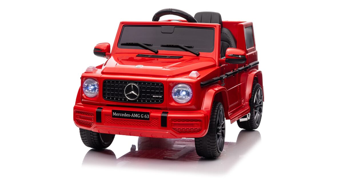 Gyermek elektromos autó Mercedes Benz G63 cabrio EVA kerekek piros ...