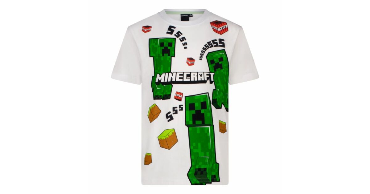 Children's t-shirt Minecraft Creeper TNT SSs, size 152, 12 years, White ...