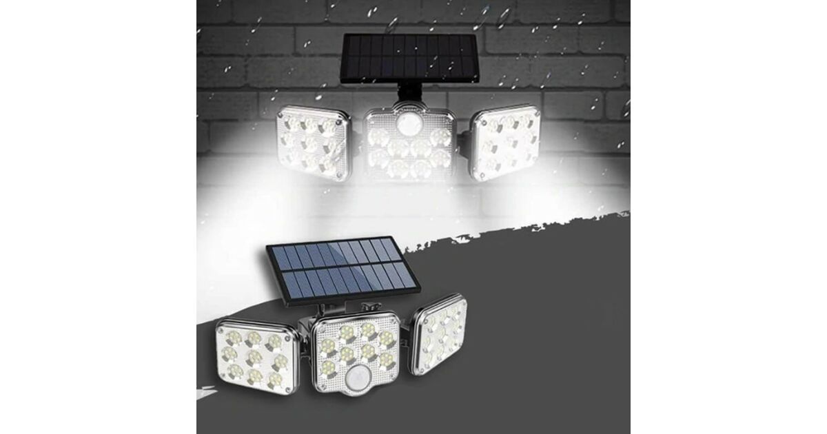 Ultra Erős Fényű Mozgásérzékelős Kültéri LED Biztonsági Lámpa | Pepita.hu