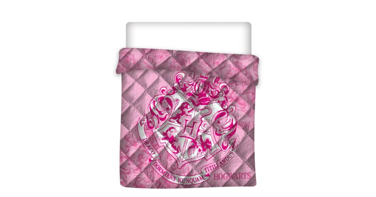 Harry Potter Hogwarts Pink steppelt ágytakaró, paplan 240x220cm | Pepita.hu